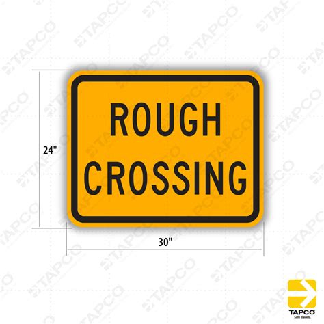 W10 15p Rough Crossing Sign Railroad Warning Signs Tapco