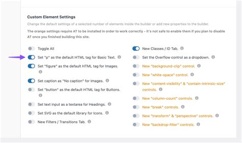Setting P As The Default Html Tag For Basic Text Elements In Bricks