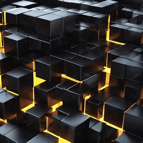 Premium Photo Abstract Black Cube Background 3d Rendering