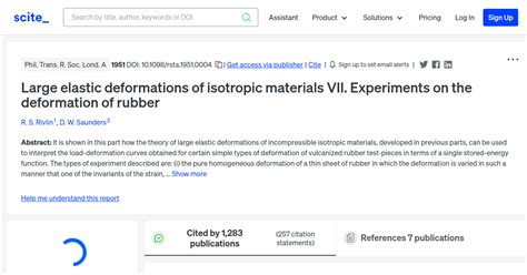 Large Elastic Deformations Of Isotropic Materials Vii Experiments On