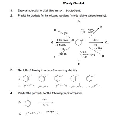 Solved Weekly Check 4 1 2 Draw A Molecular Orbital Diagram