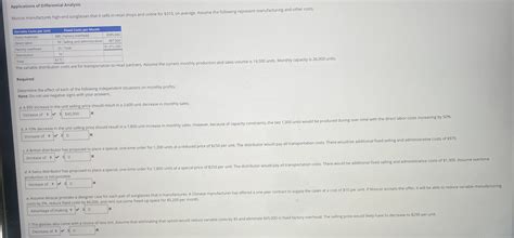 Solved Applications of Differential AnalysisThe variable | Chegg.com