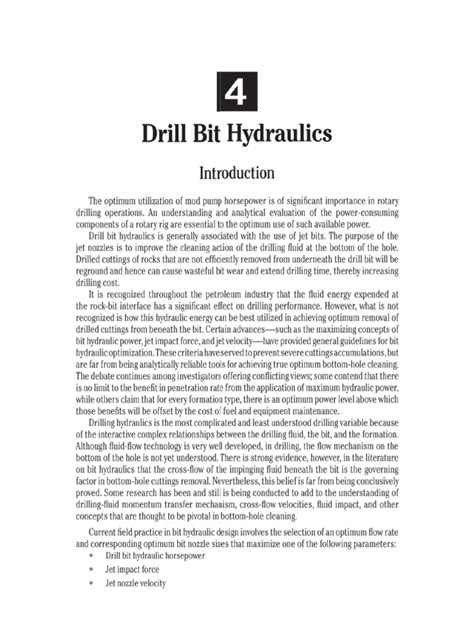 Drilling Bit Hydraulics Pdf
