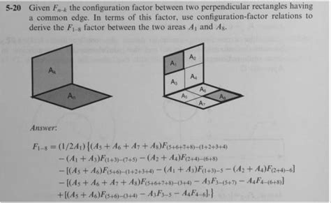 5 20 Given Fk The Configuration Factor Between Two