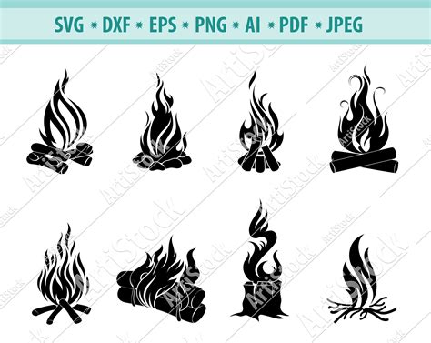 Campfire Svg Bonfire Svg Camping Svg Campfire Clipart Files For