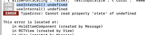Undefined Is Not An Object Evaluating UseInternal State Issue Enesozturk React