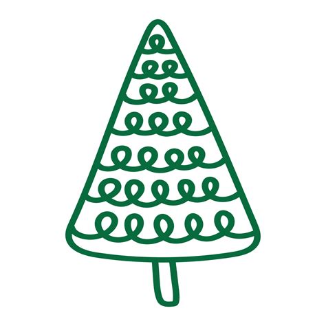 Cute Simple Doodle Christmas Tree 10884326 Vector Art At Vecteezy