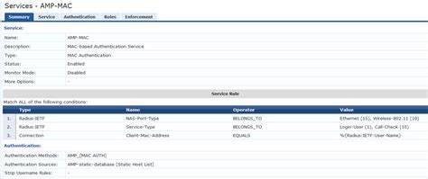 Clearpass Static Host List Not Used Security