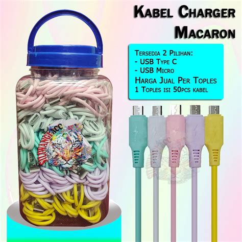Jual Kabel Type C Macaron Kabel Charger Casan Micro Usb Pertoples Isi Pcs Shopee Indonesia