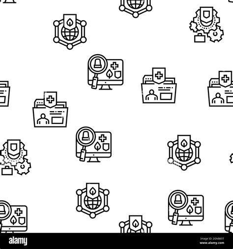 Health Safety Environment Hse Vector Seamless Pattern Stock Vector Image Art Alamy