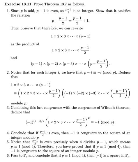 Solved Exercise Prove Theorem As Follows Chegg Com