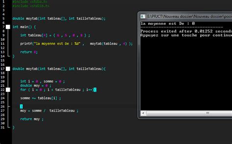 Résolu Langage C Exercice 2 Des Tableaux Moyenne Renvoyée Est Toujours 0 Par Chakib Sic
