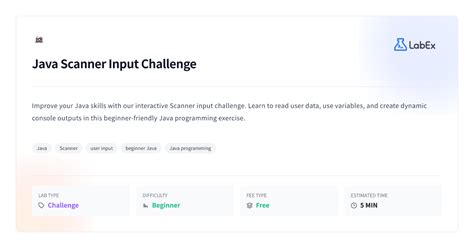 Java Scanner Tutorial Learn User Input In Java Programming Labex