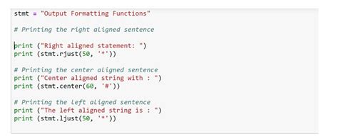 Python Output Formatting I Tutorials