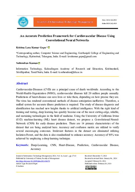 pdf an accurate prediction framework for cardiovascular disease using