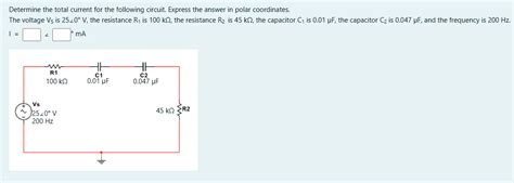 Solved Determine The Total Current For The Following Chegg Com