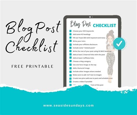 blog post checklist step by step guide to writing a post