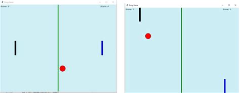 Solved Create A Ping Pong Game By Python Gui Gui Should