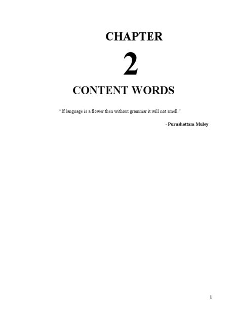 Chapter 1 Structures Content Words Pdf Adverb Verb