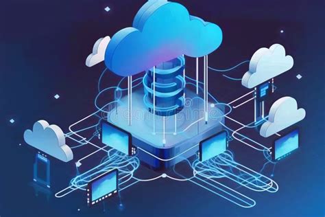 Cloud Computing Data Transfer Network Stock Illustration Illustration