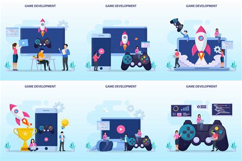 Game Development Concept Game Design Digital Technology Programming