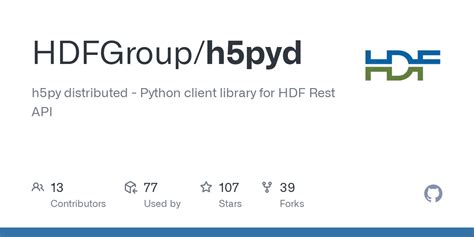 Github Hdfgroup H Pyd H Py Distributed Python Client Library For Hdf Rest Api