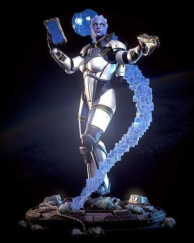 Mass Effect Fanart Liara Tsoni 3d Print Model Pose 3 3d Model 3d Printable Cgtrader