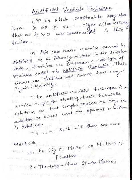 Big M Method Pdf