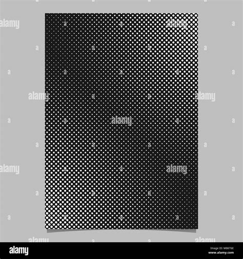 Monochrome Halftone Dot Pattern Brochure Background Vector Graphic