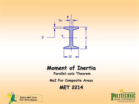 ppt mastering moment of inertia and parallel axis theorem in structural