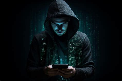Premium Photo | Hacker in front of computer monitors and server room ...