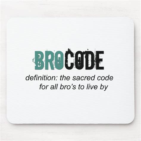 Bro Code Mouse Pad Zazzle Coding Mouse Pad Custom Mouse Pads