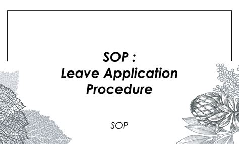 SOP Leave Application Procedure