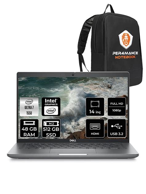 Dell Latitude 5450 Ultra 7 155u 48gb 512gb Ssd 14 Fhd Fdos Taşınabilir Bilgisayar And Per4 Çanta