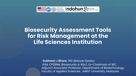 Pdf Biosecurity Assessment Tools For Risk Management At The Life Sciences Institution