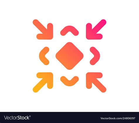 Minimize Arrow Icon Small Screen Sign Royalty Free Vector