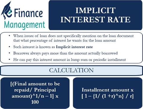 Implicit Interest Rate Calculation And Example