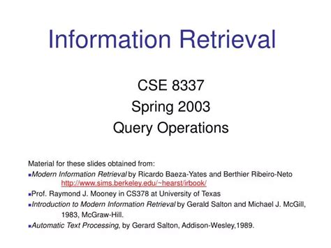 PPT Information Retrieval PowerPoint Presentation Free Download ID 4276912