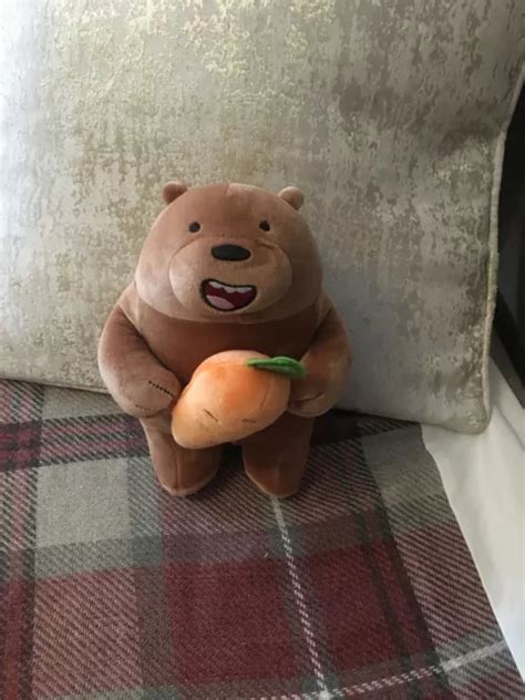 Miniso We Bare Bears Grizzly Soft Plush Cartoon Network Teddy Bear