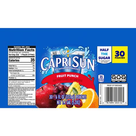 Capri Sun Nutrition Facts Besto Blog