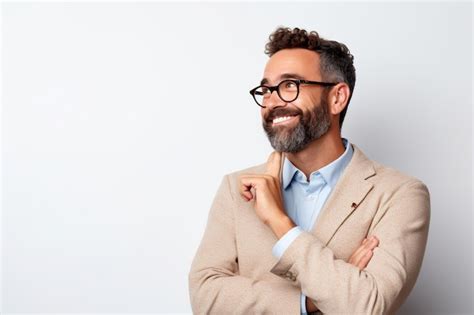 Premium Ai Image Illustration Of Smiling With A Happy Confident Expression With Han Generative Ai