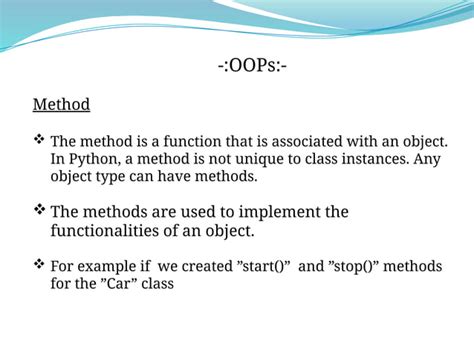 Oops Slide Python Concepts Pptx Programming Languages Computing