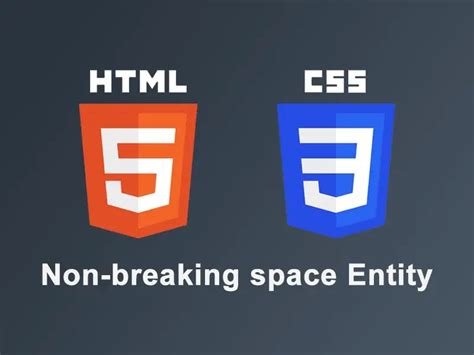Htmlcss Non Breaking Space Entity
