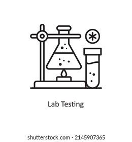 Lab Testing Vector Outline Icon Design Stock Vector Royalty Free Shutterstock
