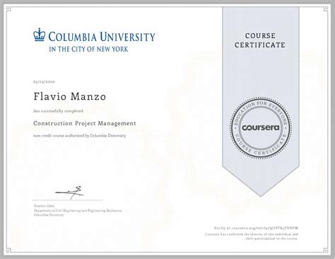 Construction Project Managment Certificate By Flavio Manzo Issuu