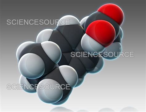 Photograph Ibuprofen Molecular Model Science Source Images