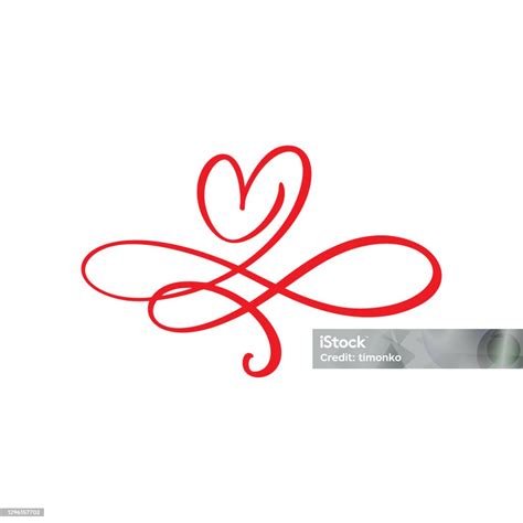 무한대 사인이 있는 하트 러브 로고 발렌타인 카드에 대한 디자인 번창 칸막이 요소 벡터 그림입니다 로맨틱 한 상징 결혼식 티셔츠 배너 포스터용 템플릿 결혼식에 대한 스톡