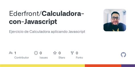 github ederfront calculadora con javascript ejercicio de calculadora