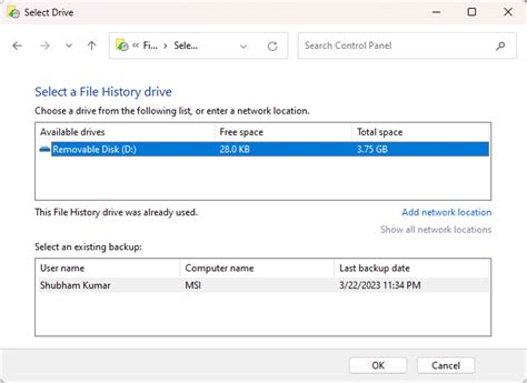 File History Not Working In Windows 11 Doesnt Recognize This Drive