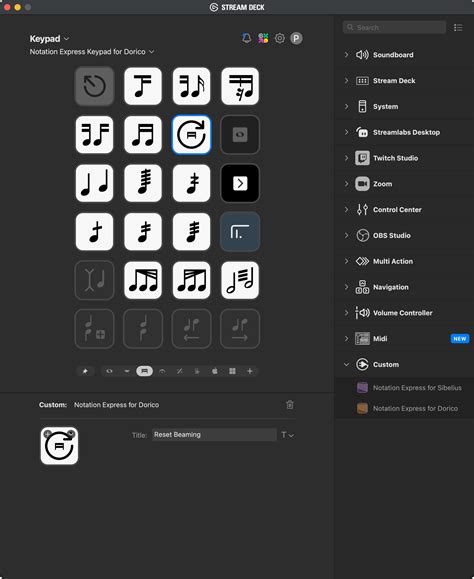 notation express keypad for dorico and sibelius on stream deck mobile
